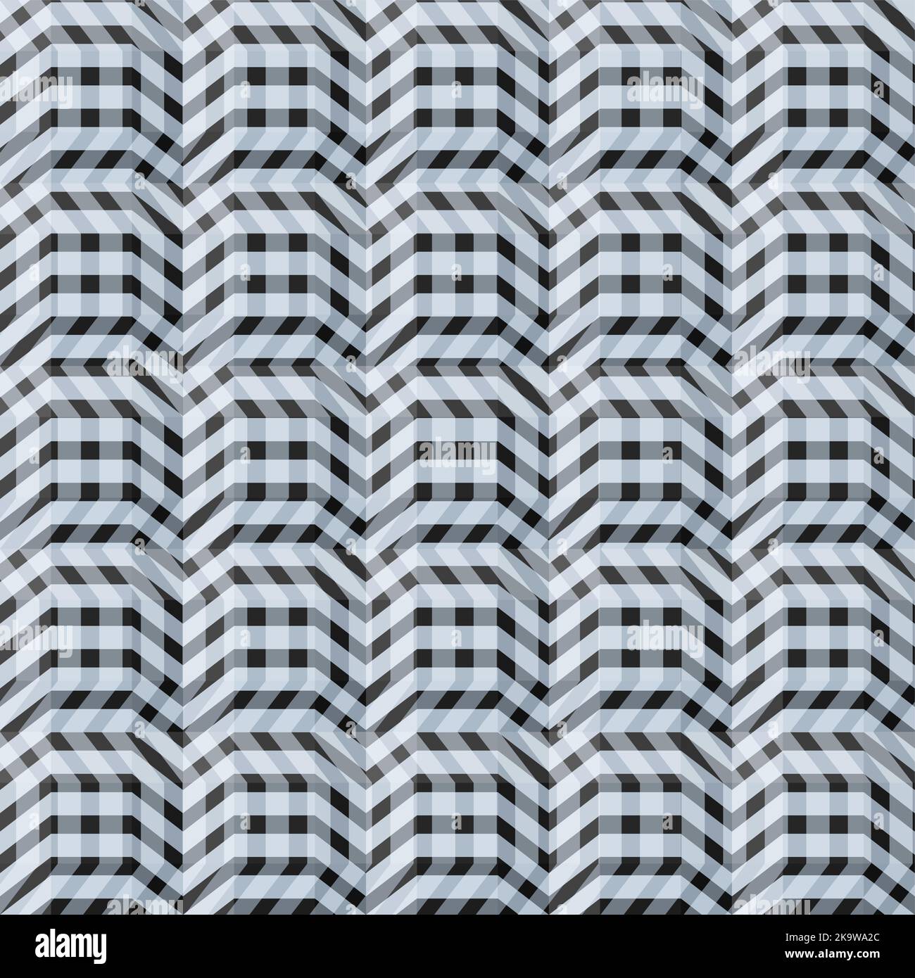 Abstract seamless straight pattern with wave broken lines for design ...