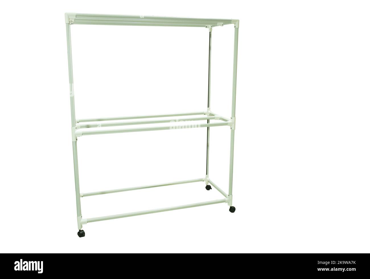 stainless cloth line structure arranging on white background Stock ...