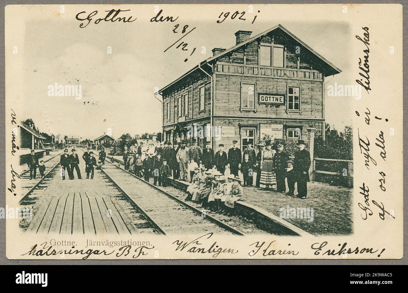 The railway station in Gottne Stock Photo - Alamy