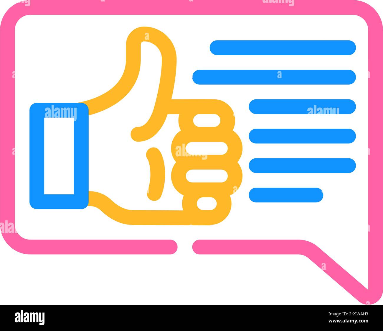feedback testimonial color icon vector illustration Stock Vector Image ...