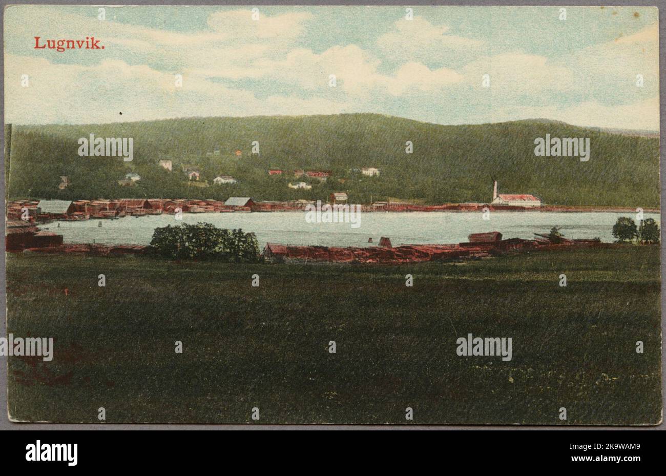 The sawmill in Lugnvik Stock Photo - Alamy
