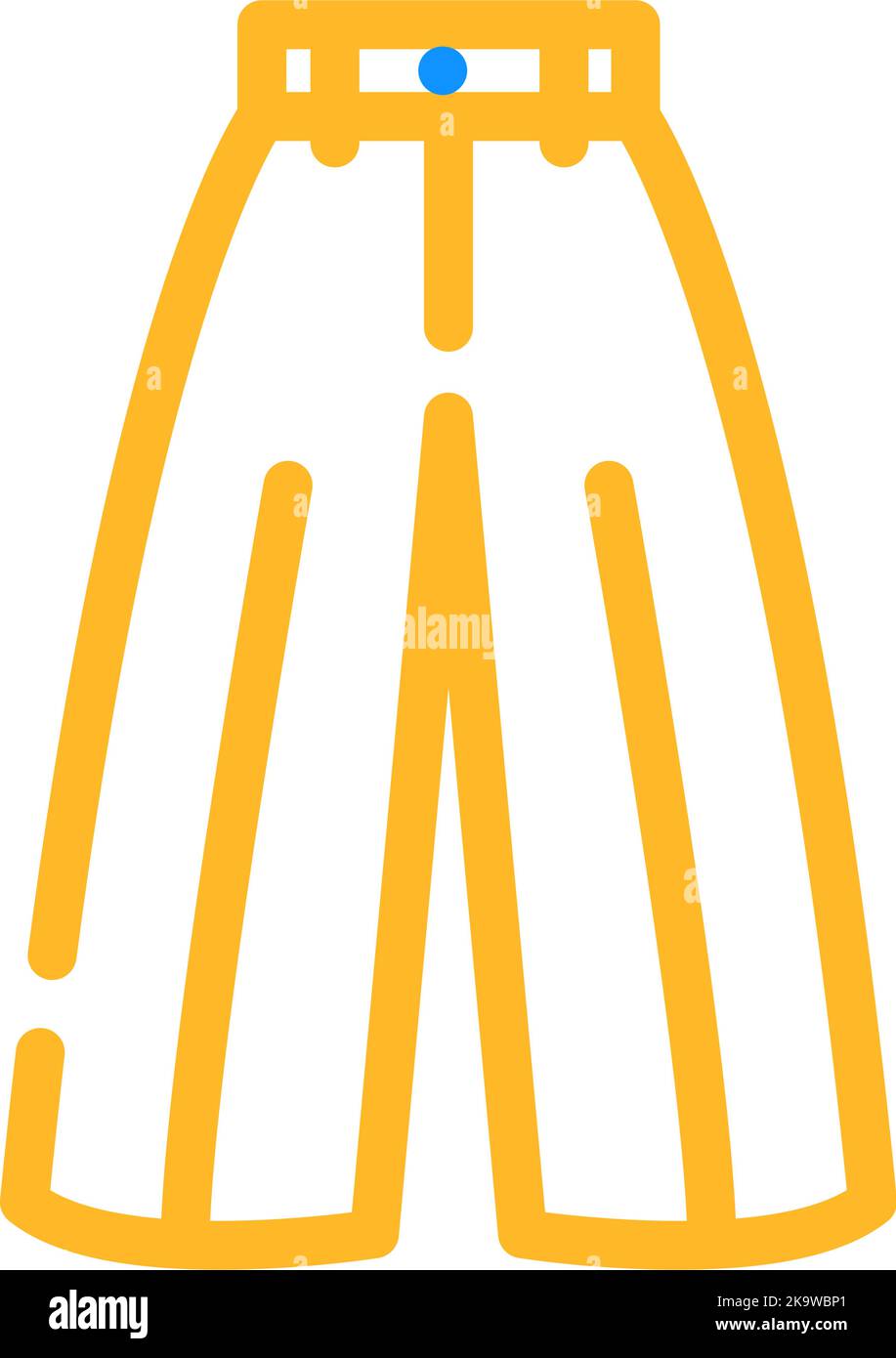 wide leg pants apparel color icon vector illustration Stock Vector ...