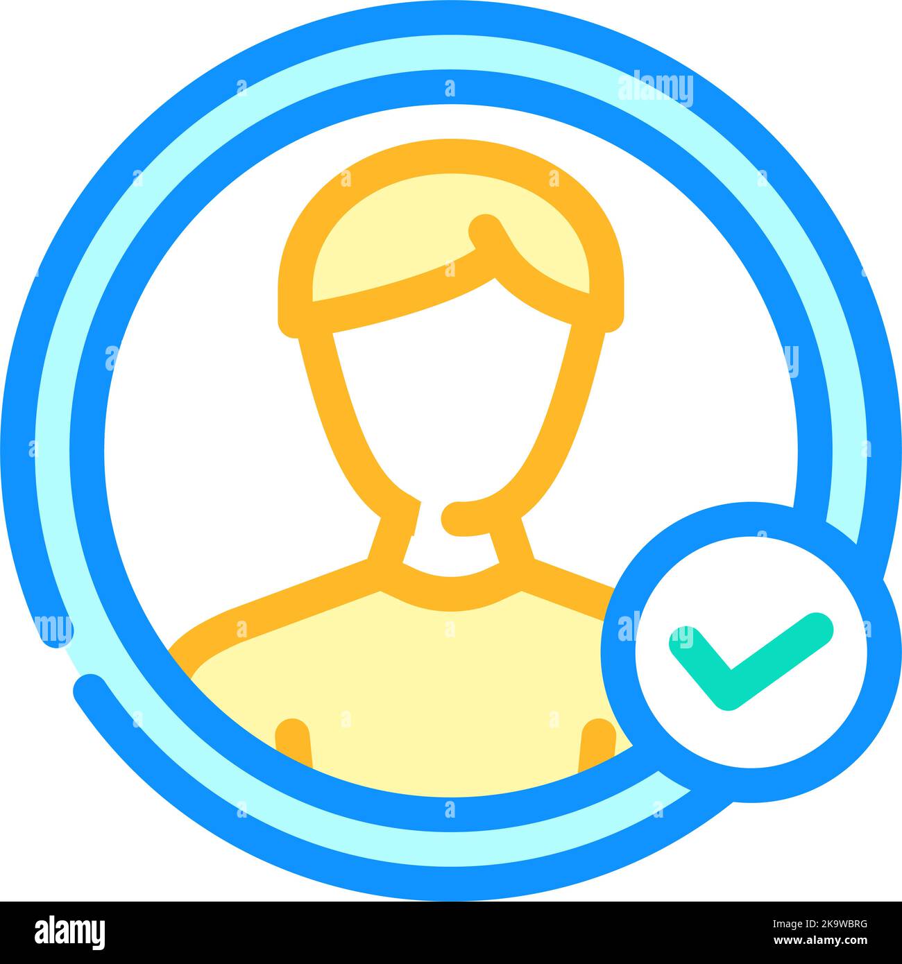 new user registration color icon vector illustration Stock Vector Image ...