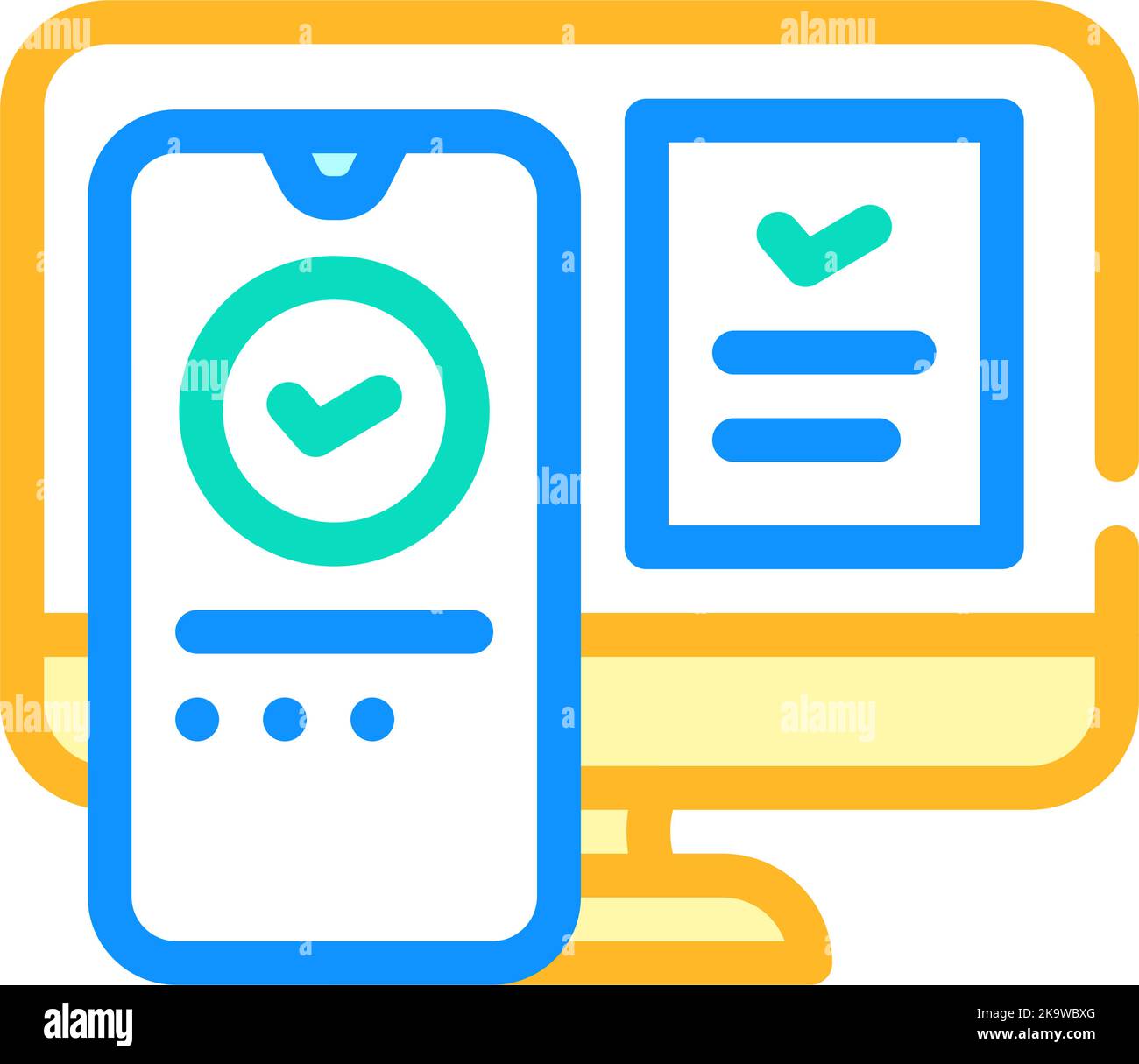 Two step authentication Stock Vector Images - Alamy