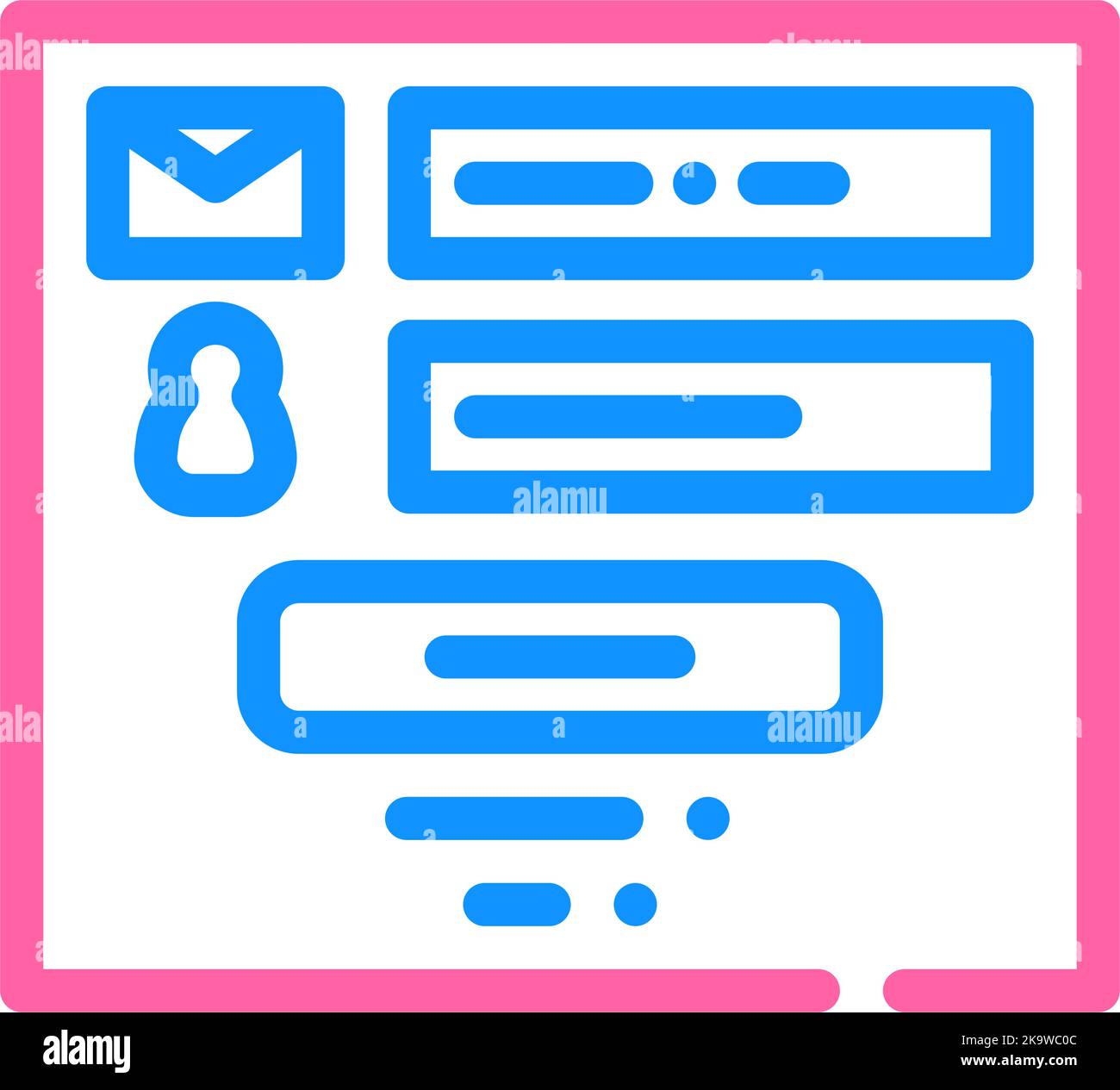 sign up with e-mail color icon vector illustration Stock Vector Image ...