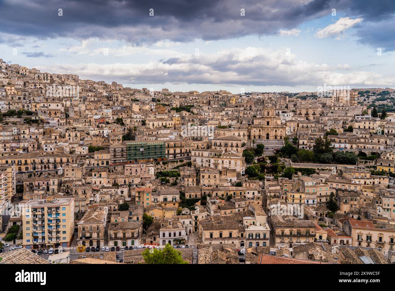 Modica, a city built on a hill, in the province of Ragusa, Sicily. The ...