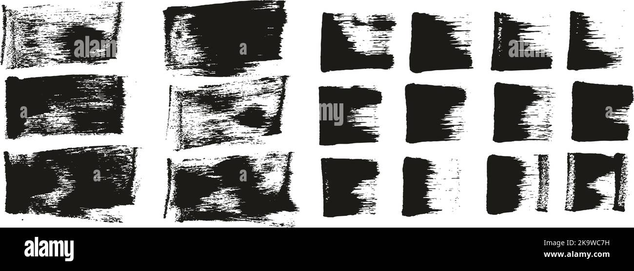 Flat Sponge Thick Artist Brush Short Background & Straight Lines Mix ...