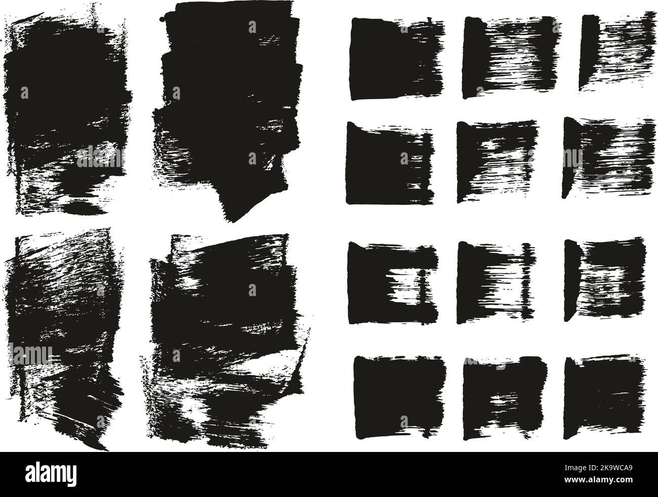 Flat Sponge Thick Artist Brush Short Background & Straight Lines Mix ...