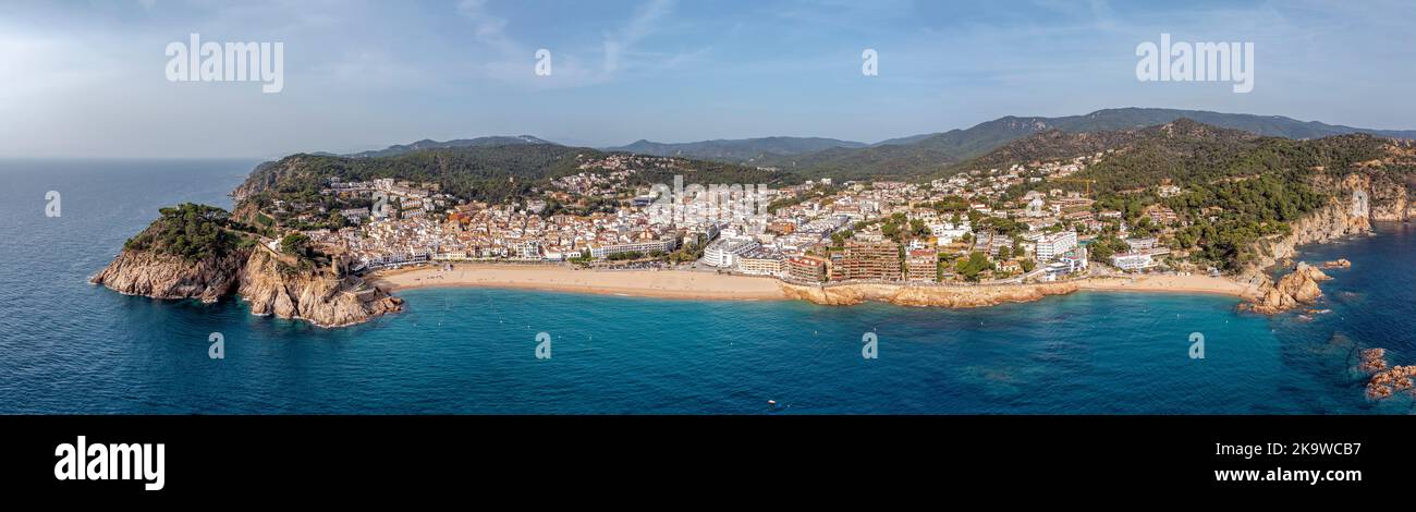 the popular Village of Tossa de Mar at Costa Brava,Catalonia ...
