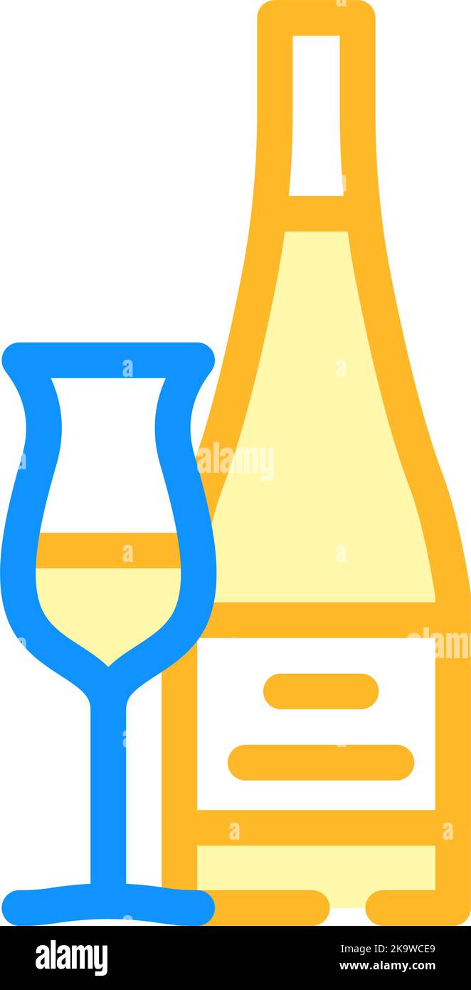 rieslin white wine color icon vector illustration Stock Vector Image ...