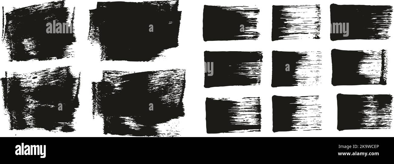 Flat Sponge Thick Artist Brush Short Background & Straight Lines Mix ...