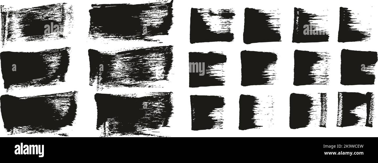 Flat Sponge Thick Artist Brush Short Background & Straight Lines Mix ...