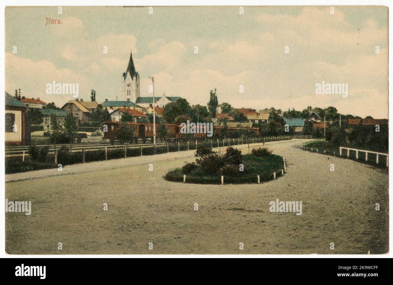 Colored postcard by Nora Stock Photo - Alamy