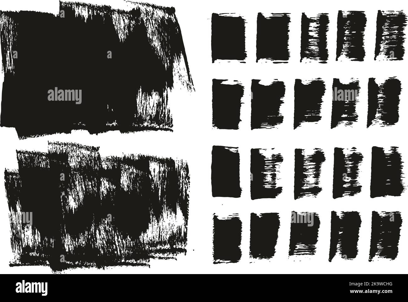 Flat Sponge Thick Artist Brush Short Background & Straight Lines Mix ...