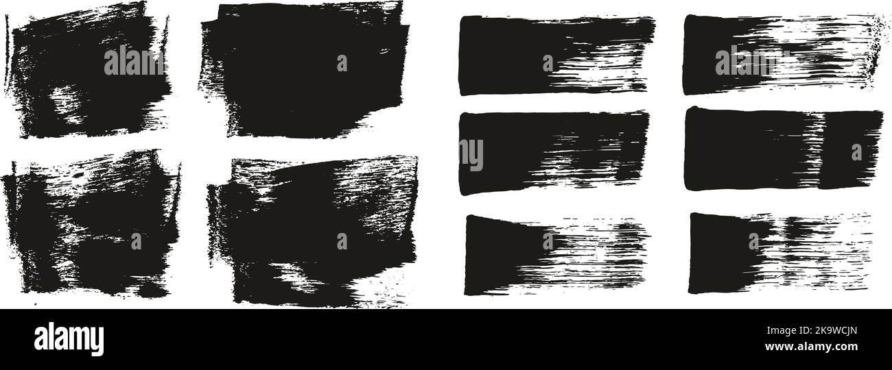 Flat Sponge Thick Artist Brush Short Background & Straight Lines Mix ...