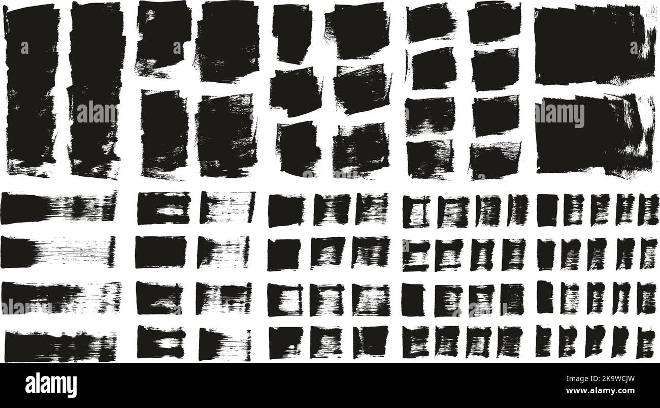 Flat Sponge Thick Artist Brush Short Background & Straight Lines Mix ...