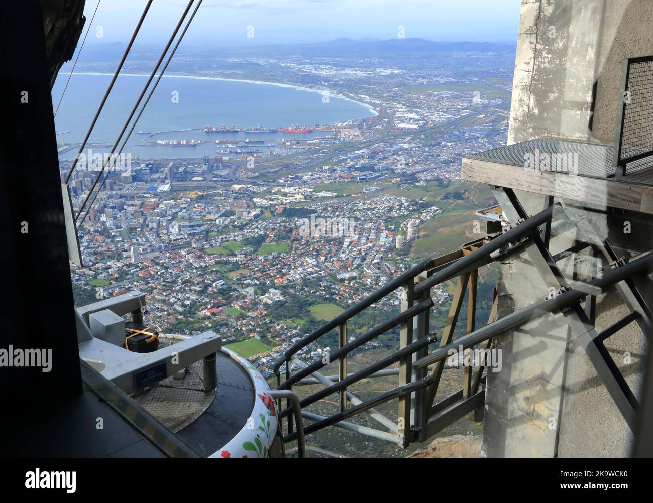 Aerial view of Cape Town from the Table Mountain in South Africa Stock ...