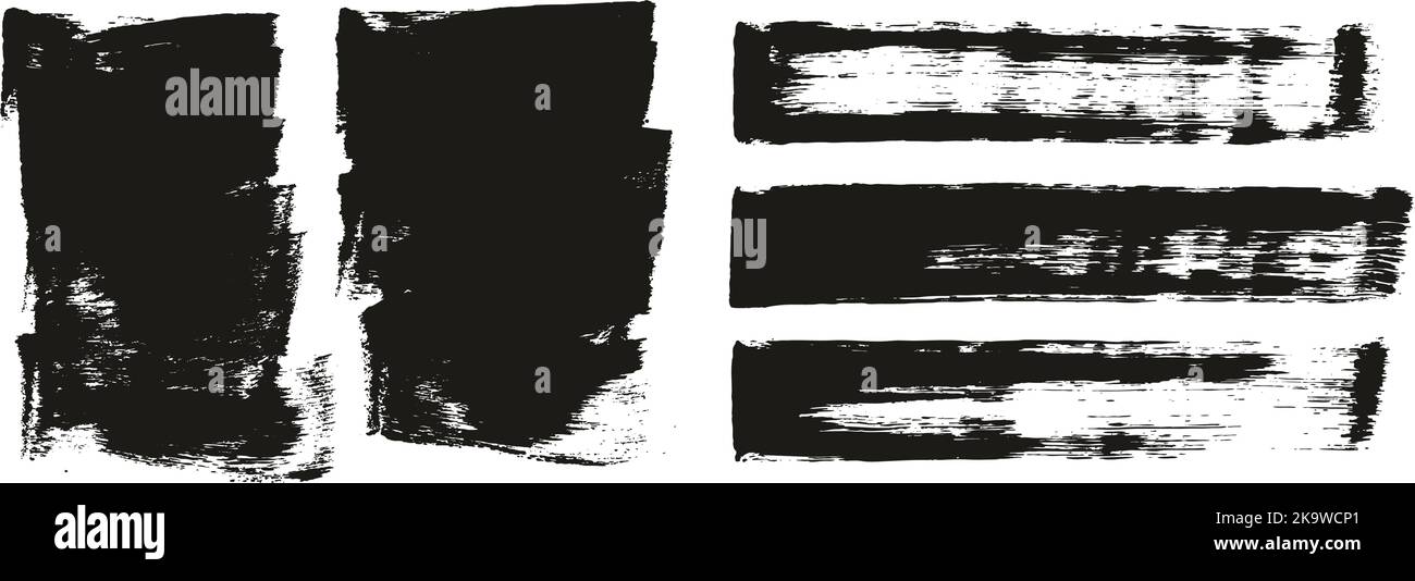 Flat Sponge Thick Artist Brush Short Background & Straight Lines Mix ...