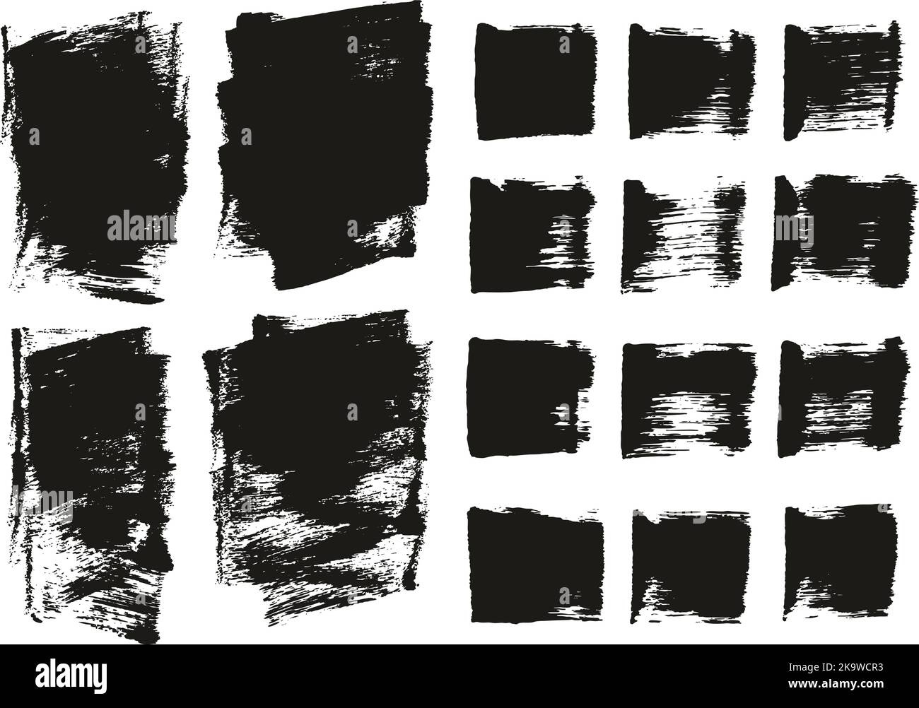 Flat Sponge Thick Artist Brush Short Background & Straight Lines Mix ...