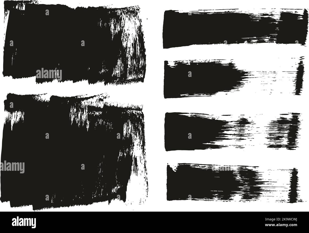 Flat Sponge Thick Artist Brush Short Background & Straight Lines Mix ...