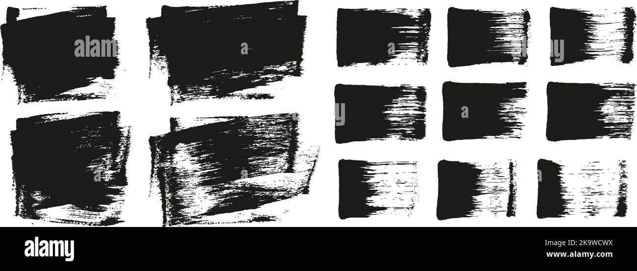 Flat Sponge Thick Artist Brush Short Background & Straight Lines Mix ...