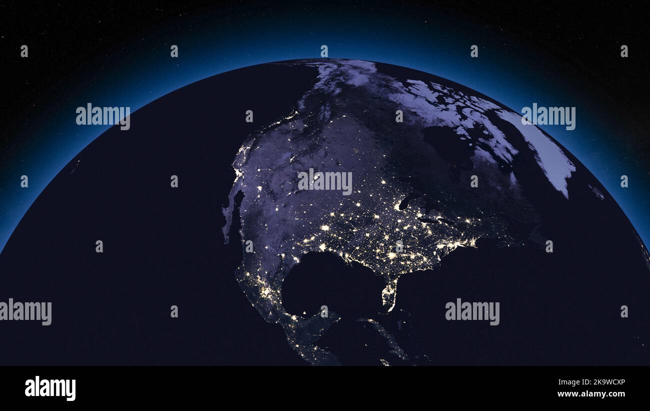 Canada on globe satellite hi-res stock photography and images - Alamy