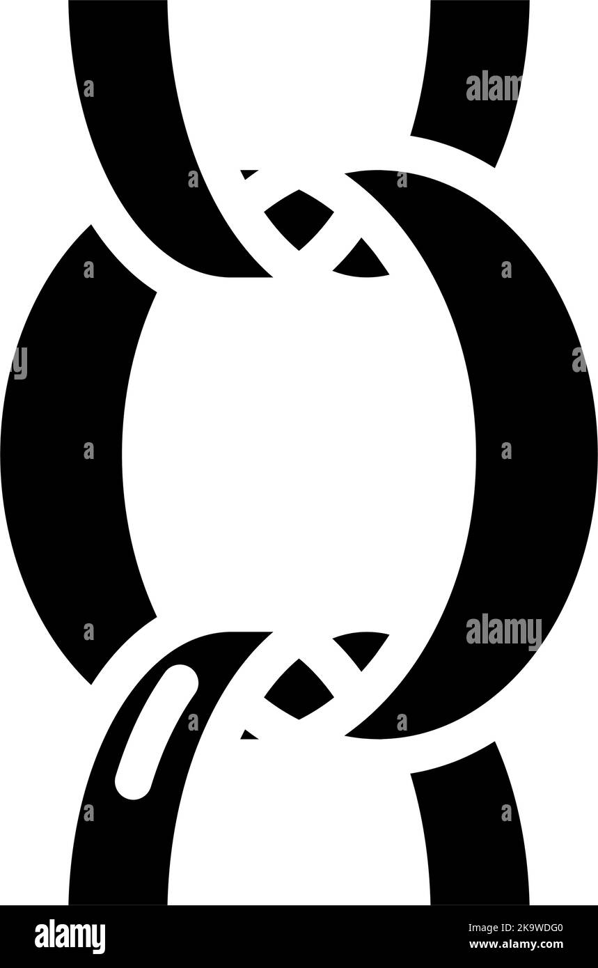 belcher rolo chain glyph icon vector illustration Stock Vector Image ...