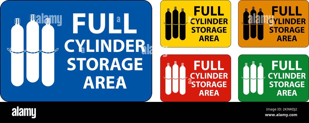 Gas Cylinder Sign Full Cylinder Storage Area Stock Vector Image & Art ...