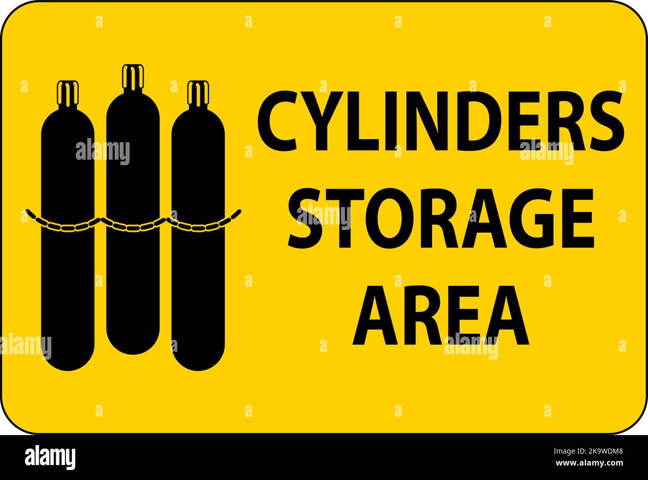 Cylinder Storage Sign Cylinder Storage Area Stock Vector Image & Art ...