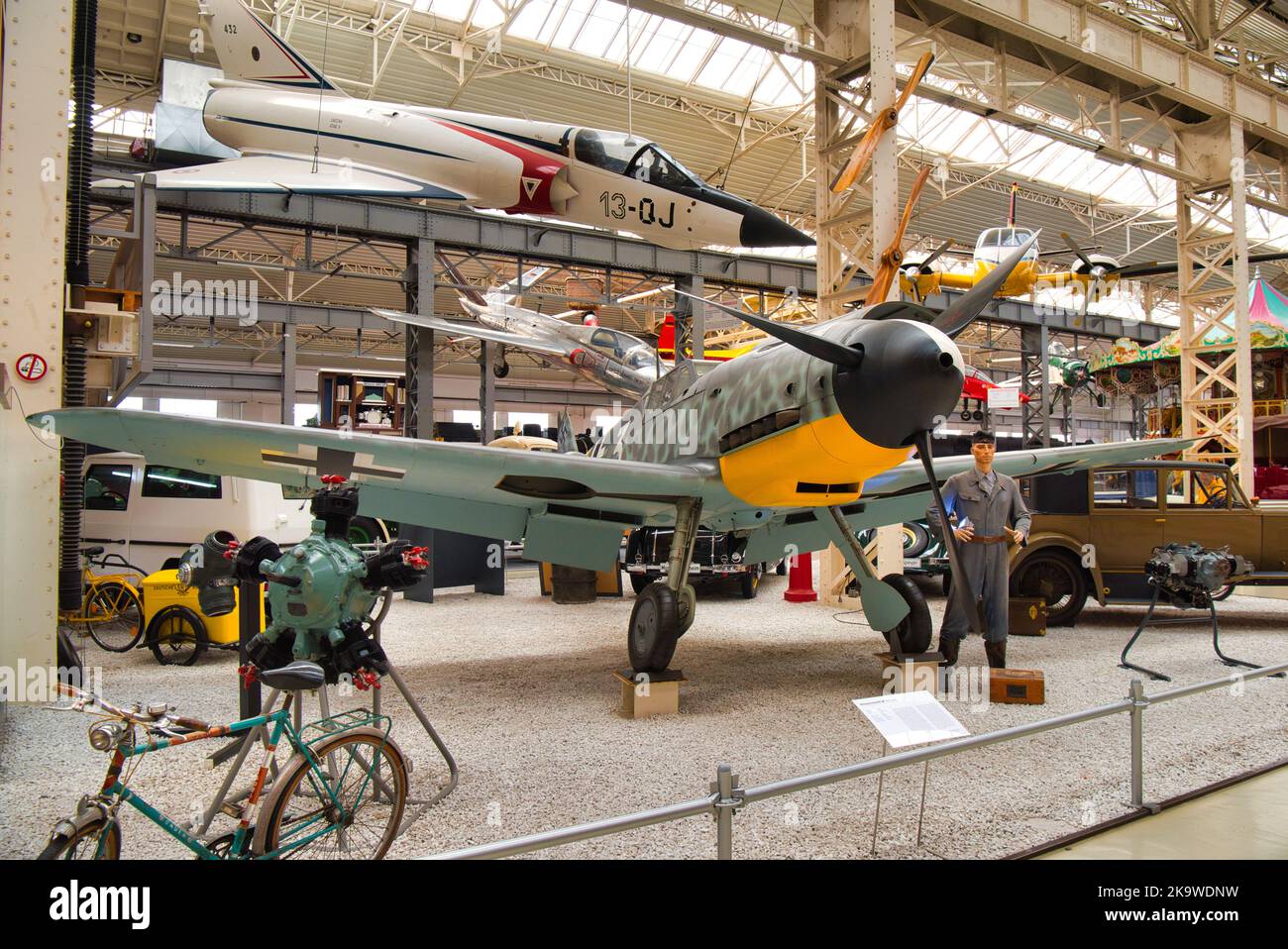 SPEYER, GERMANY - OCTOBER 2022: grey gray yellow MESSERSCHMITT BF 109 G ...