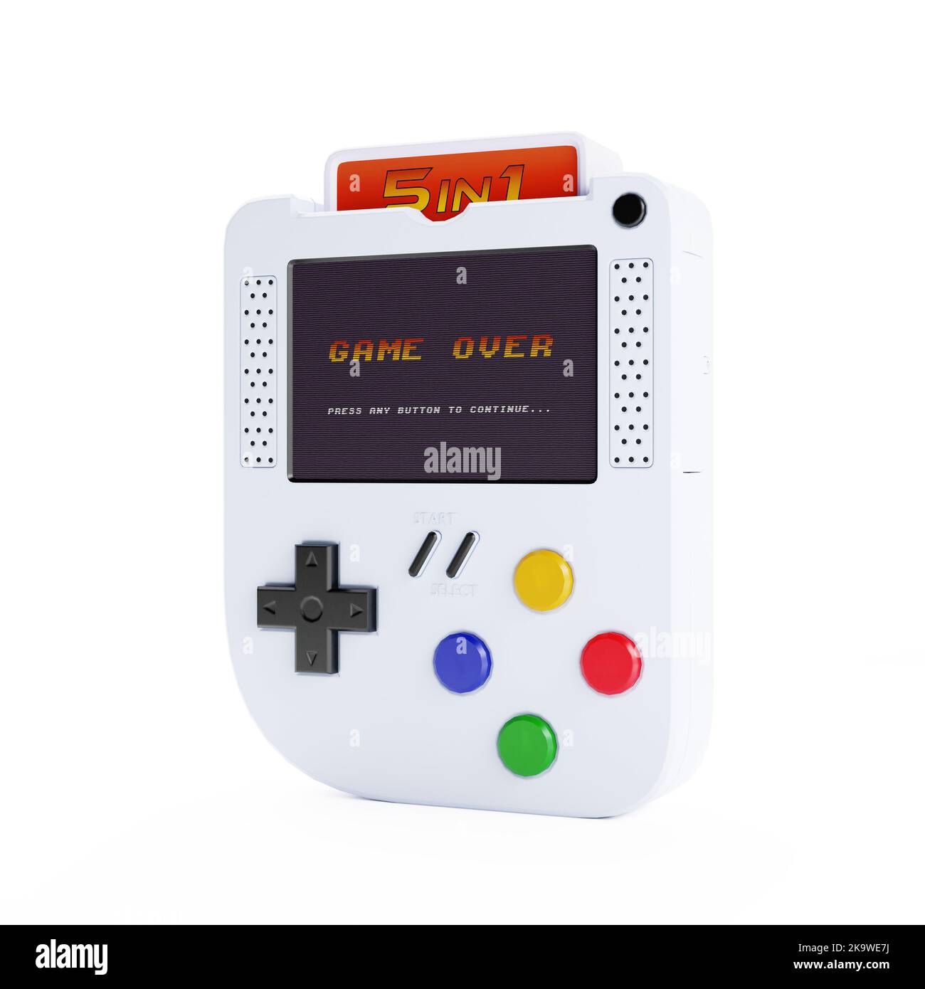 Abstract Arcade Old School Joypad, Gamepad or Game Console on a white ...