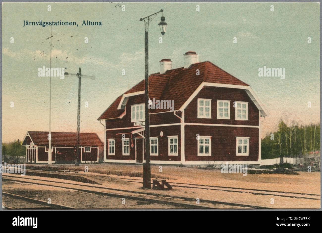 Altuna Railway Station Stock Photo - Alamy