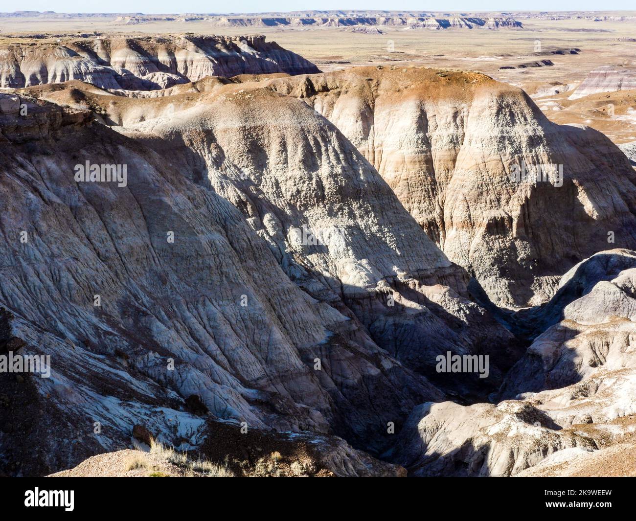 Painted Desert National Park badlands from Main Park Road Stock Photo ...