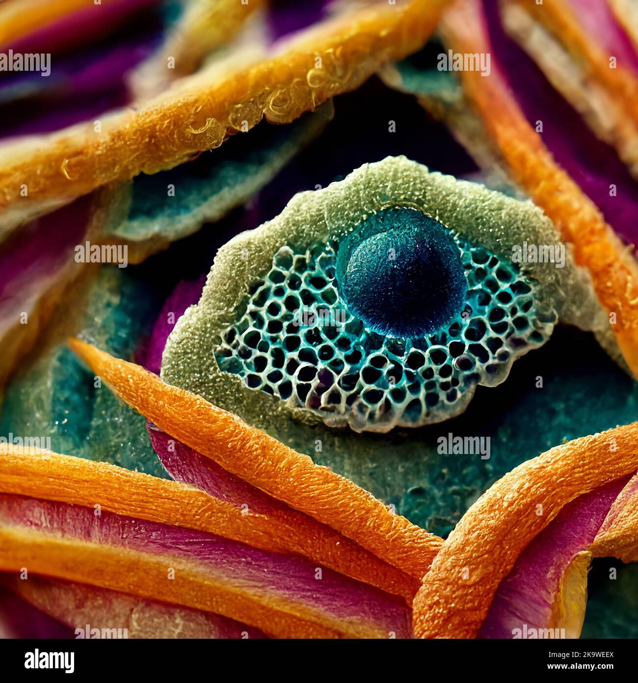 Microbiology Scientific Concept. Abstract Microbiology Microscopic View ...