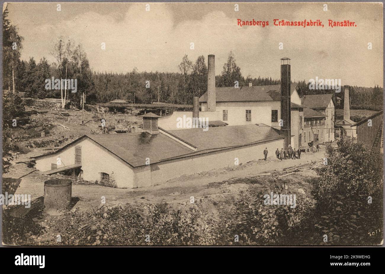 Ransberg's wooden mass factory in Ransäter Stock Photo - Alamy