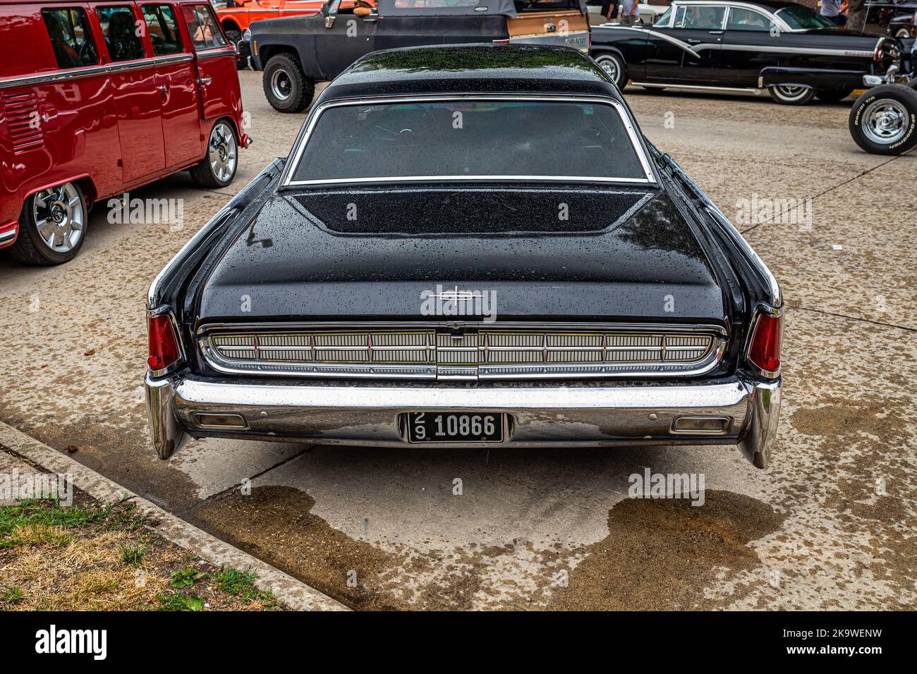 Des Moines, IA - July 01, 2022: High perspective rear view of a 1963 ...