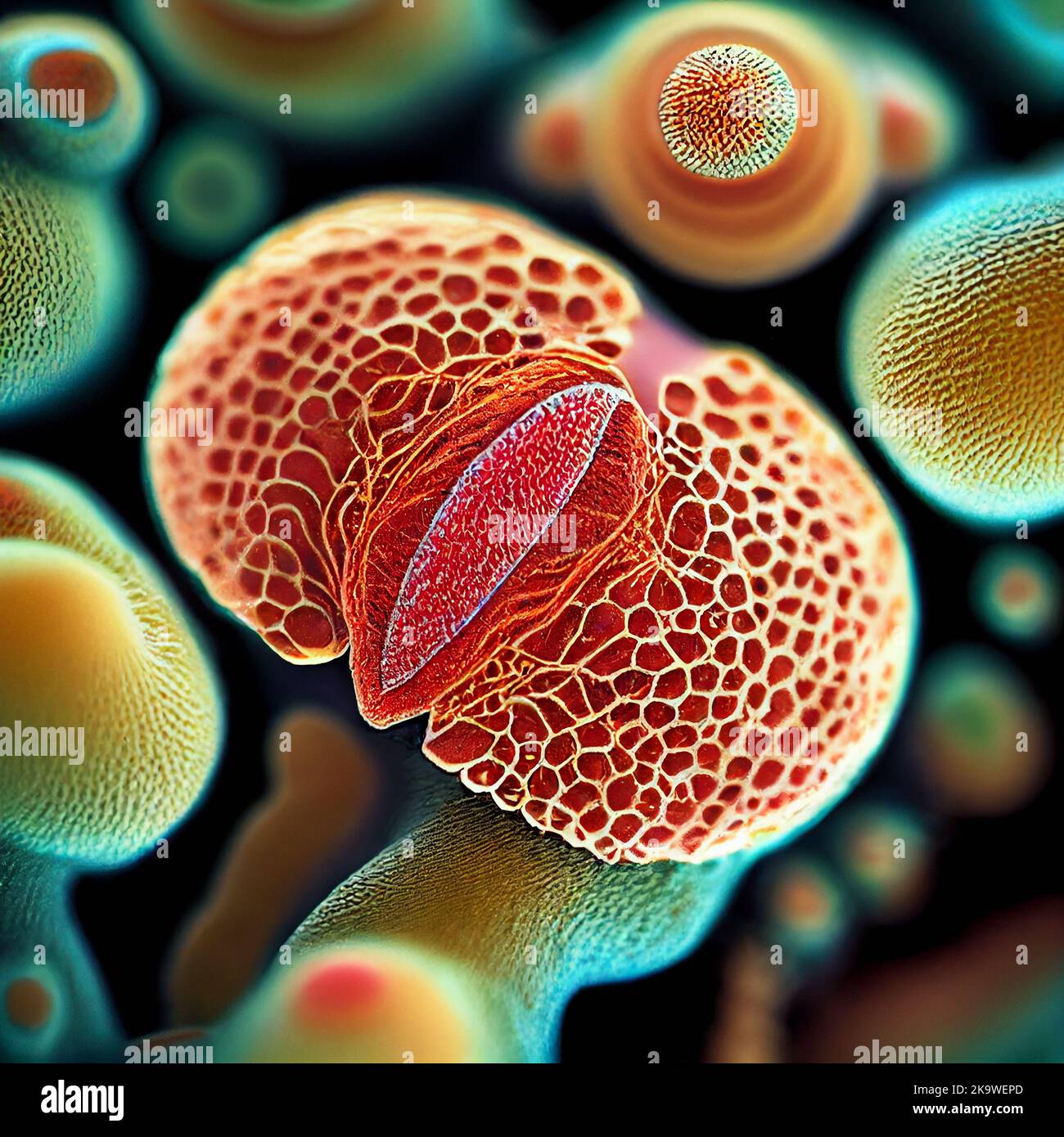 Microbiology Scientific Concept. Abstract Microbiology Microscopic View ...