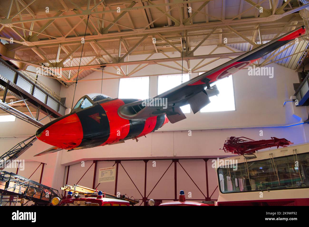 SPEYER, GERMANY - OCTOBER 2022: red black Target tug aircraft which ...