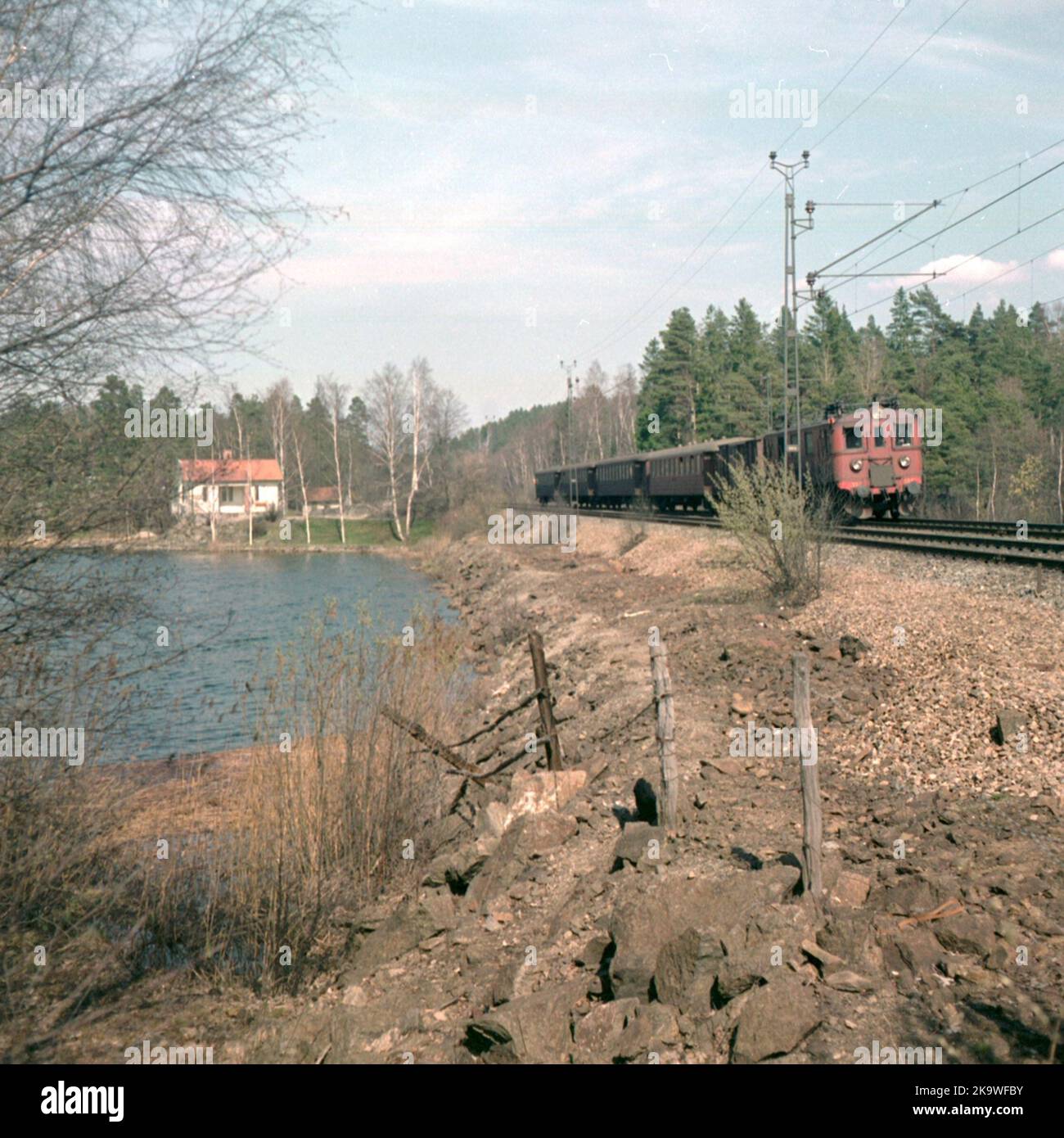 Train on the line. SJ DA-LOK Stock Photo - Alamy