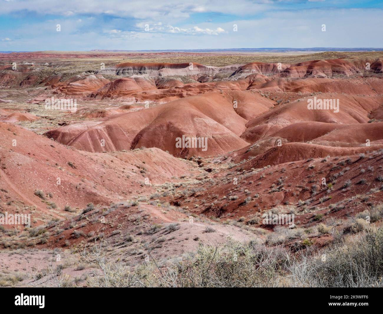 Painted Desert National Park badlands from Main Park Road Stock Photo ...
