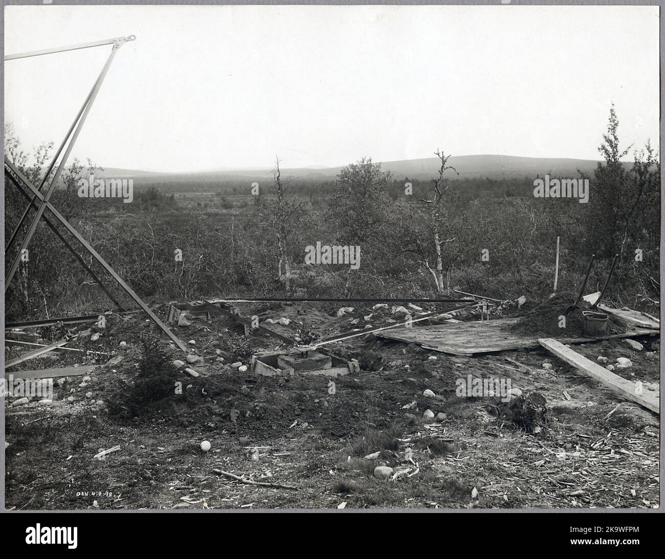 Power line post is waiting to be erected Stock Photo - Alamy