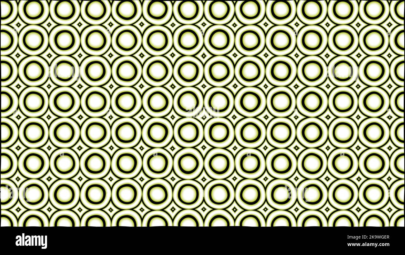 a lot of yellow white and black spiral ring holes shape pattern on ...