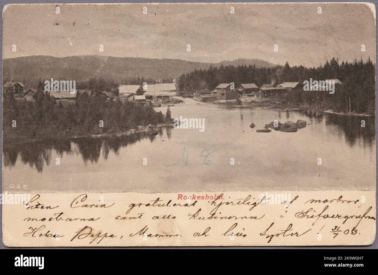 View of Rockesholm's mill Stock Photo - Alamy