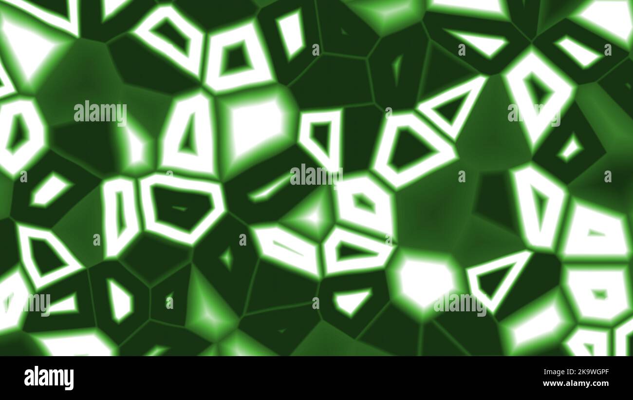 blurred green white dark random geometric cells patterns on creative ...