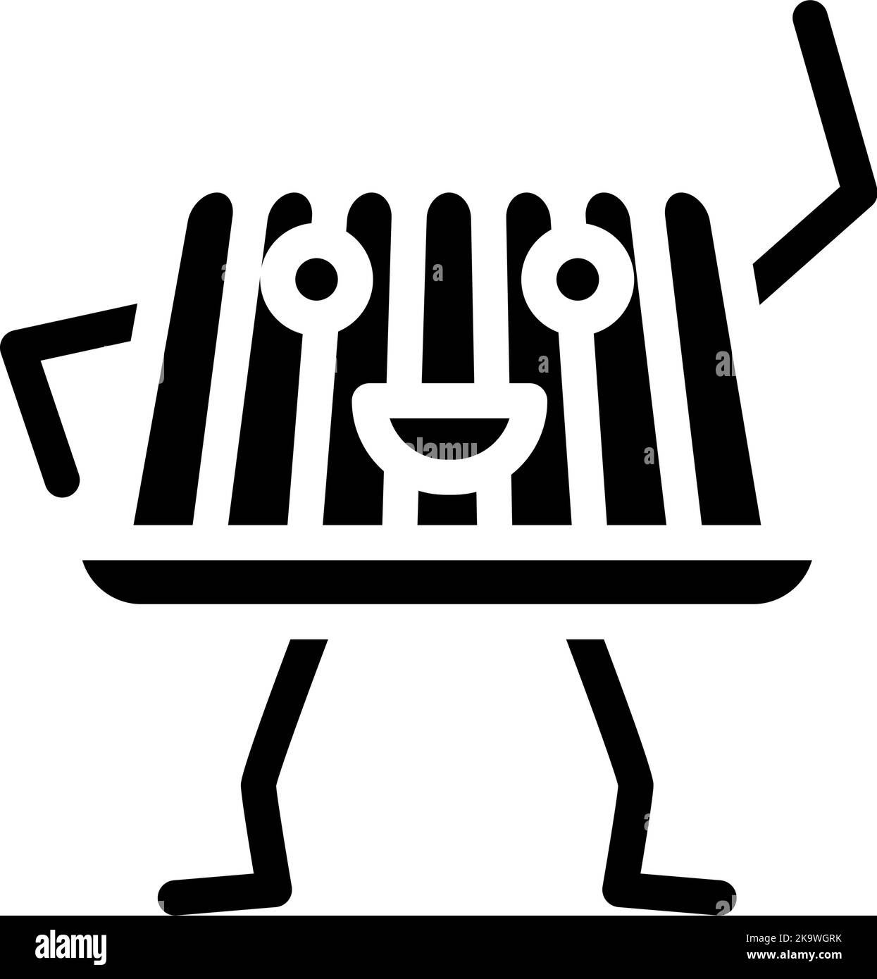 jelly dessert character glyph icon vector illustration Stock Vector ...