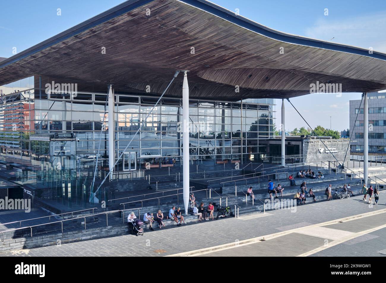 The Senedd the Welsh Parliament Building Cardiff BaySouth Wales UK ...