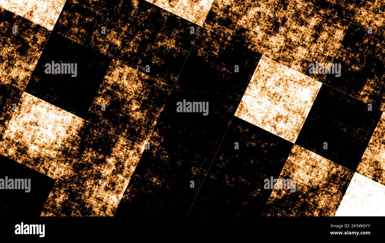 some crosswise dark yellow black orange square rectangle blocks noise ...
