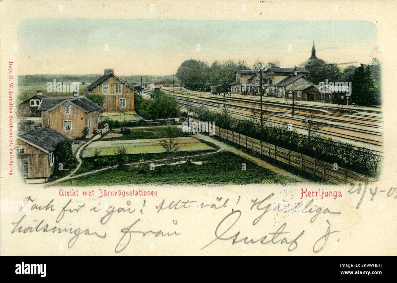 The railway station in Herrljunga. Stationshuset built between 1862 and ...