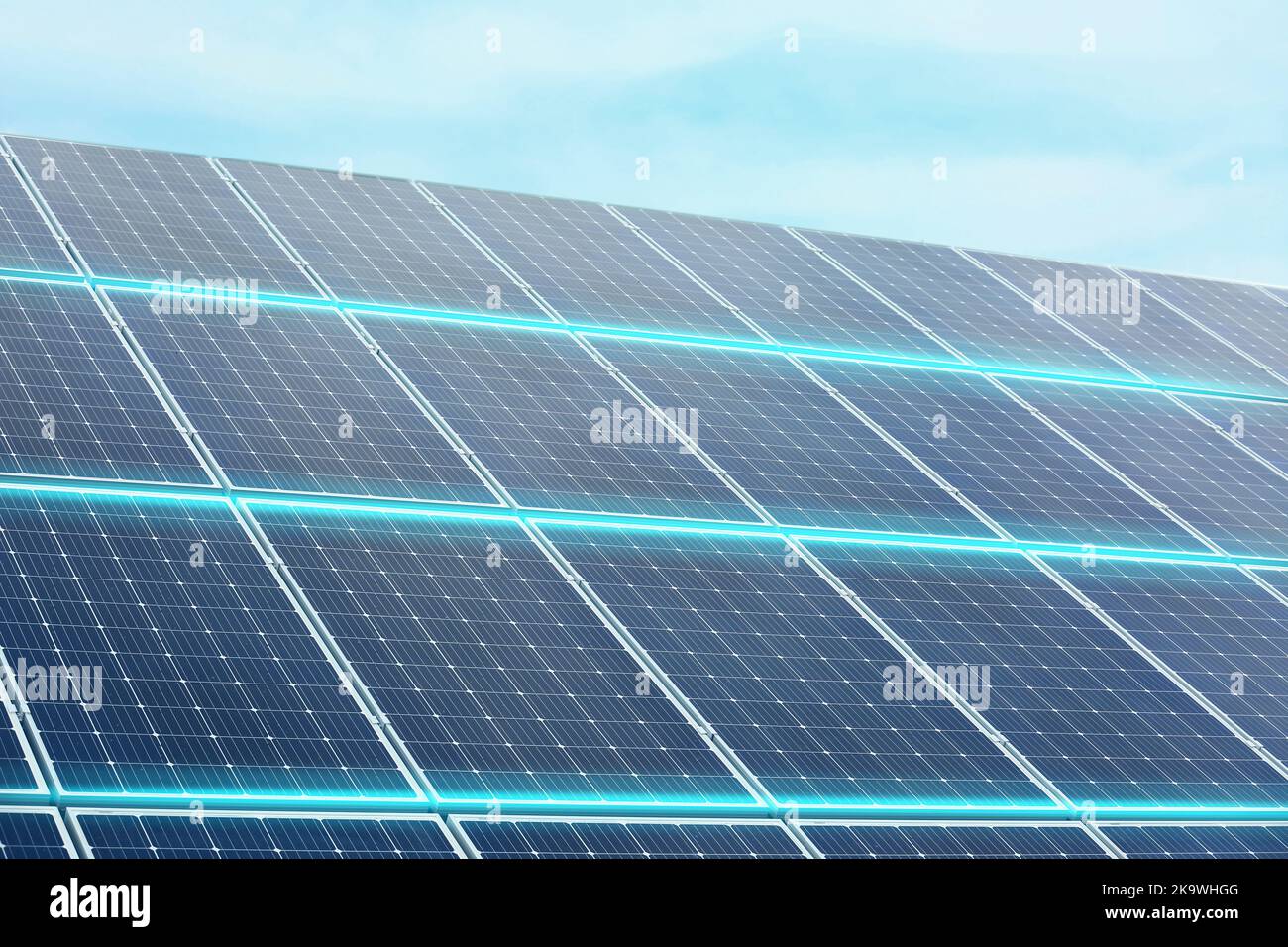 View of modern solar panels outdoors Stock Photo - Alamy