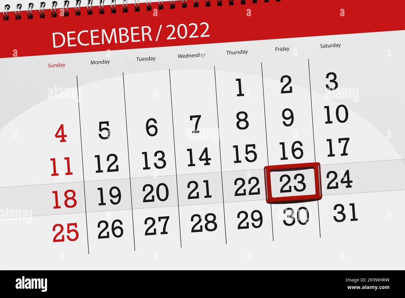 Calendar 2022, deadline, day, month, page, organizer, date, december ...